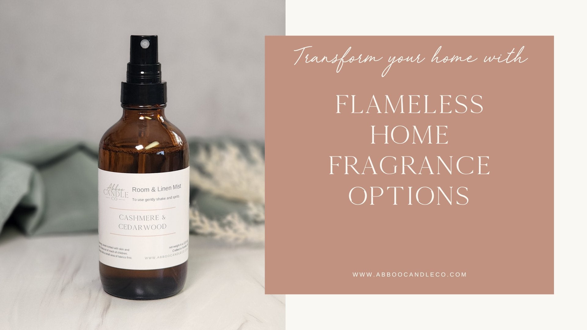 Flameless Home Fragrance Options by Abboo Candle Co